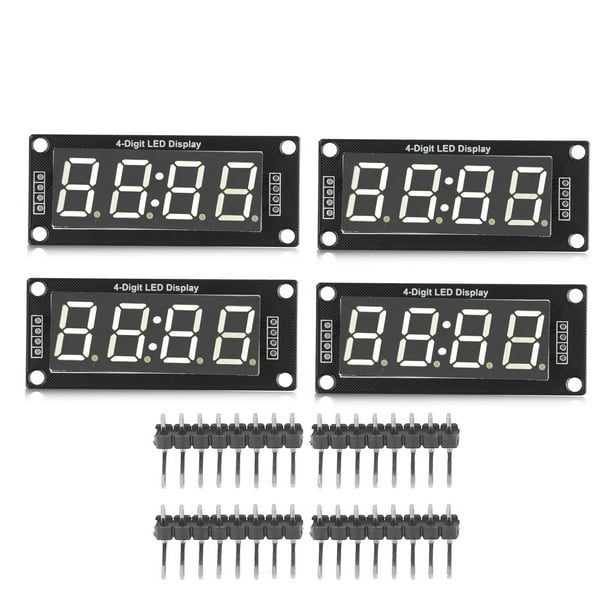 Digit Digital LED Display Tube,4 Set 4 Digit Segments Clock Module ...