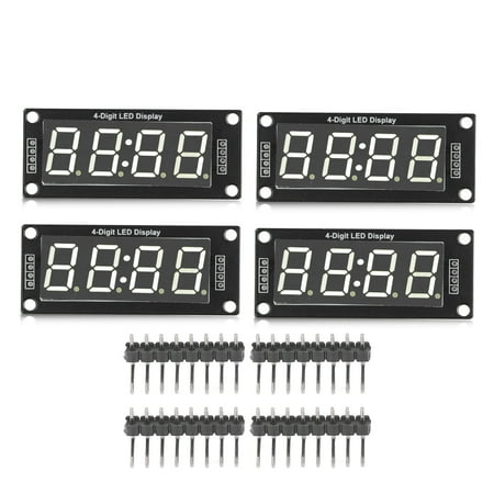 4 Set 4 Digit Digital Tube LED Display Board 7 Segments Clock Module TM1637 0.56in White MRA041B ...