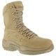 Reebok Mens Desert Tan Suede Tactical Boots Rapid Response RB Side Zip ...