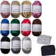 3 Rolls Metallic Braiding Cord Polyester Knitting Thread 32.8Yard Each ...