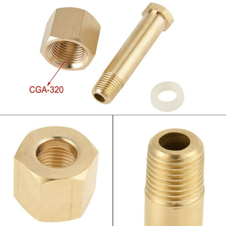 Cergrey CGA-320 Carbon Dioxide Regulator Inlet Nut and Nipple with ...