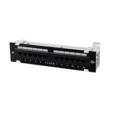 CNAweb 12 Port Vertical Cat6 110 RJ45 Network Patch Panel 568A 568B ...