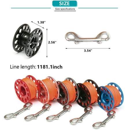 Finger Spool Scuba Diving Reels Lifeline Satety Compact Line Float ...
