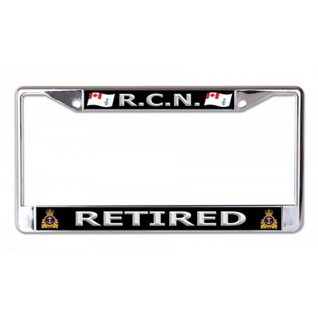 Royal Canadian Navy R.C.N. Retired Chrome License Plate Frame | Walmart ...