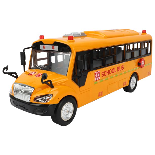 Big Size Children School Bus Toy Model Inertia Car with Sound Light for ...