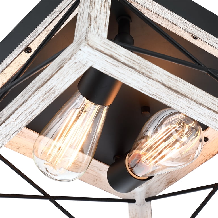 Flush Mount Chandelier Light Fixture Modxian Farmhouse Round Semi Flush ...