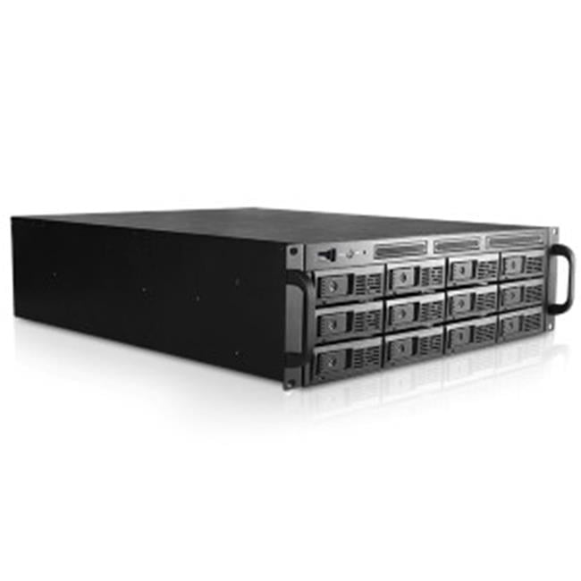 NAS 3U 12-Bay Trayless Rackmount Storage Chassis, Black - Walmart.com