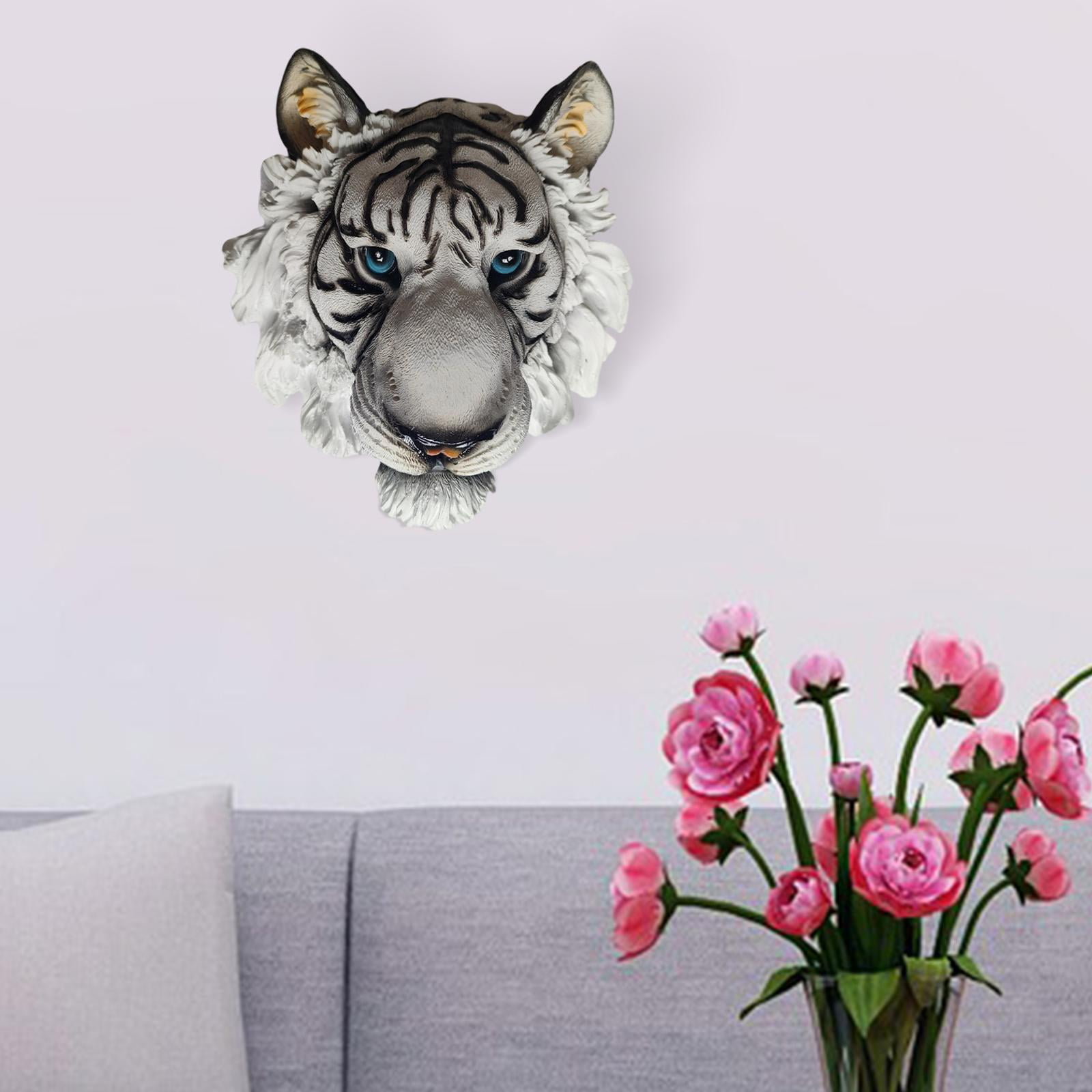 Modern 3D Head Statue Wall Mount Art Collectibles Large Animal ...