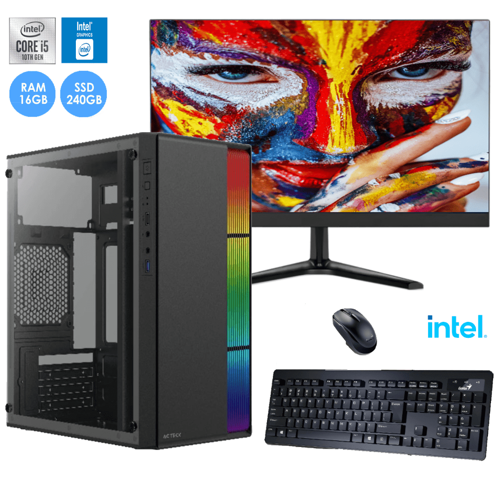 PC gamer armada i5 10400 Intel 16GB RAM SSD 240GB 21.5" FULL HD ...