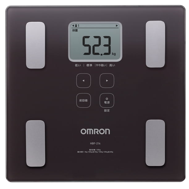 Omron Weight / body composition analyzer Body scan Brown HBF-214-BW ...