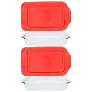Pyrex Basics Rectangular Casserole 2 Quart Oblong Glass Baking Dish ...