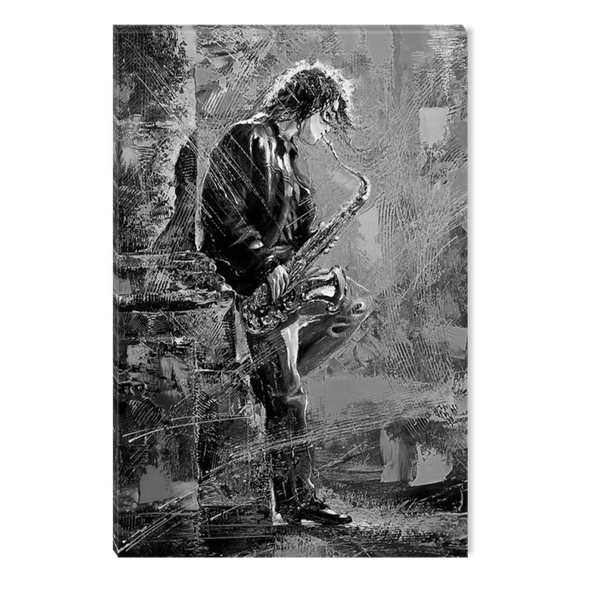 Black And White Abstract Music Paintings