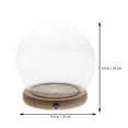 BESTYASH 1Set Glass Dome Cover with Glowing Wooden Base for Elegant ...