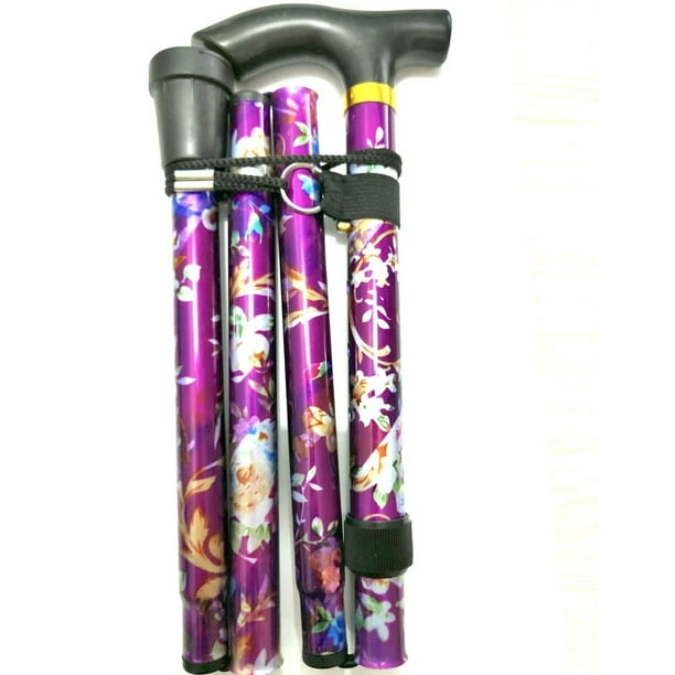 Walking Stick Easy Fold Adjustable Cane Lightweight Mobility ...