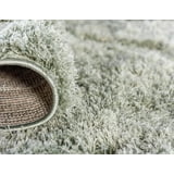 Rugs.com Botanical Shag Collection Rug – 6 Ft Runner Green Shag Rug ...