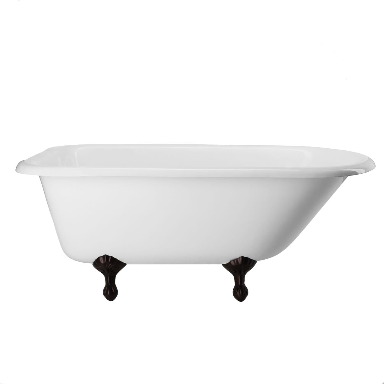 Heritage 54 Inch Cast Iron Classic Clawfoot Tub - Rim Faucet Drillings ...