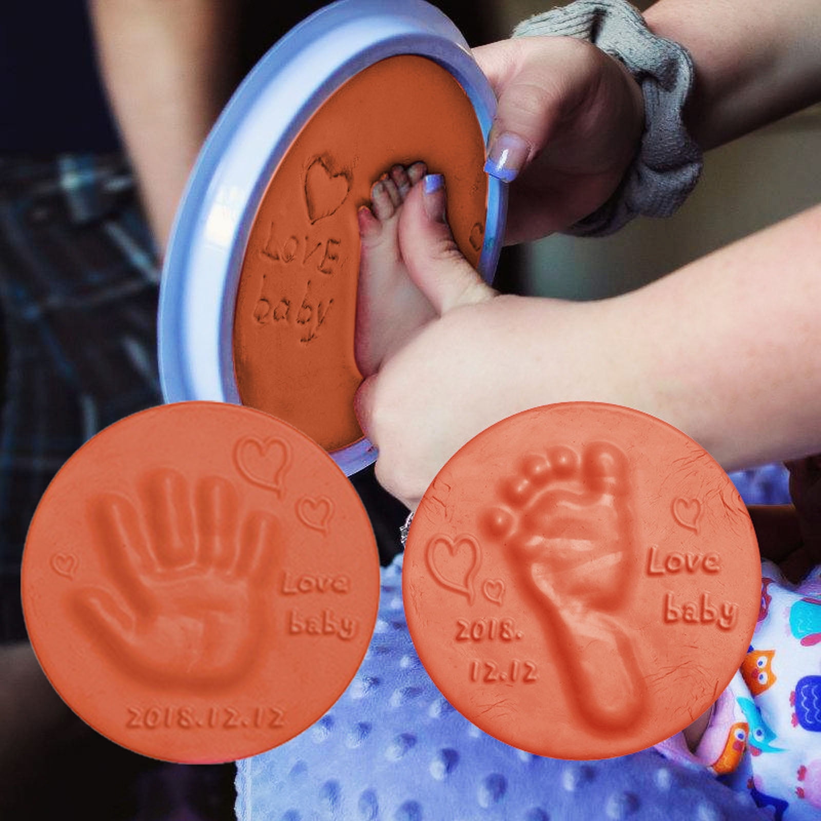 Mishuowoti Soft Clay Fluffy Foam Supplies DIY Baby Care Hand Foot ...