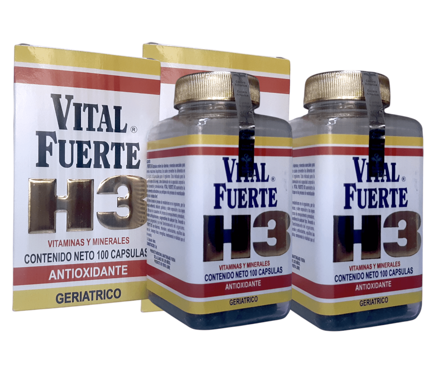 Vital Fuerte H3 100 cápsulas Farmamedica Paquete de 2 cafe | Bodega Aurrera en línea