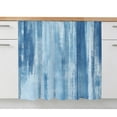 Blue Paint Cabinet Curtains 11" W x 13" L Modern Abstract Light Blue ...