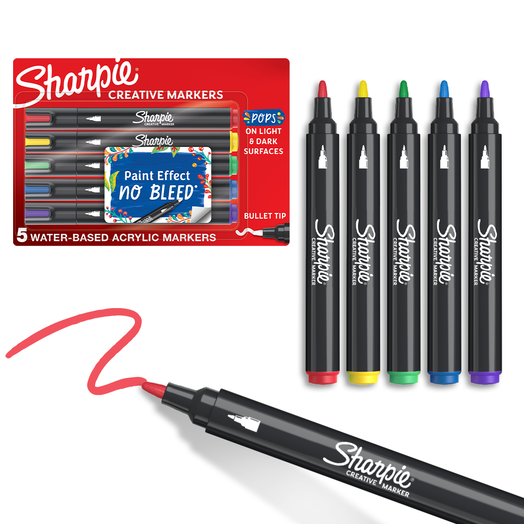 Sharpie S-Note Creative Markers Assorted Colors, Chisel Tip, 6 Count ...
