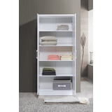 Hodedah 2-Door Wardrobe with 4-Shelves, White - Walmart.com