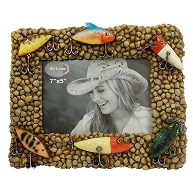 DeLeon Collections 13606 7 x 5 in. Fishing Lure Photo Frame Home Decor ...
