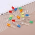 Uxcell 100 Pcs 5mm White LED Diode Lights Round Transparent DC 3V High ...