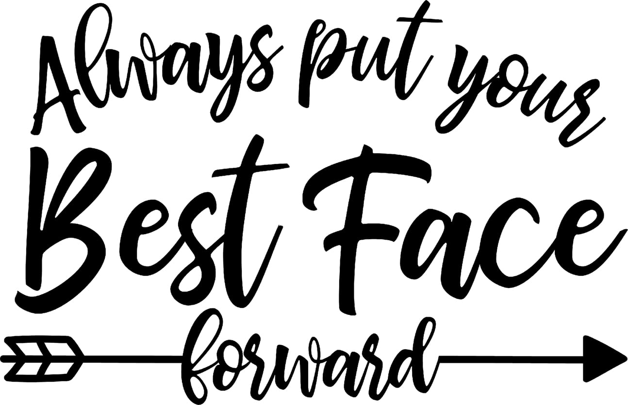 Always Put Your Best Face Forward Arrow Makeup Girly Wall Decals for ...