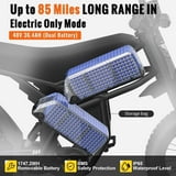 Riding'times GT73 Pro Electric Dirt Bike 2400W Motor 37MPH 85-Mile Range 25" Off-Road Tires ...