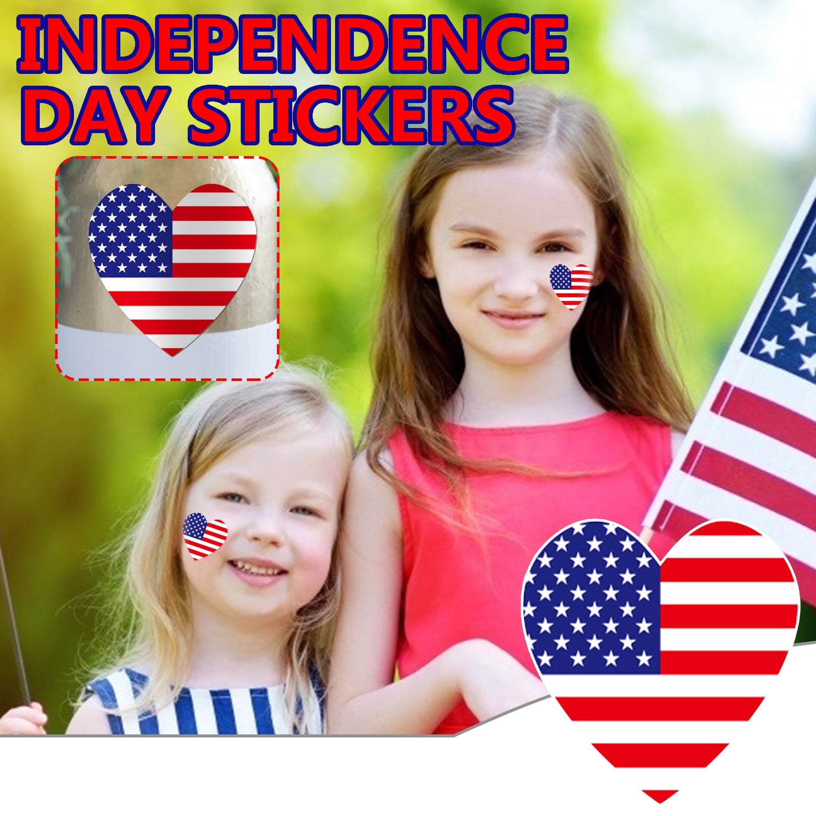 Lingouzi Independence Day Sticker Decoration Sticker Tape (500 Pcs Per ...