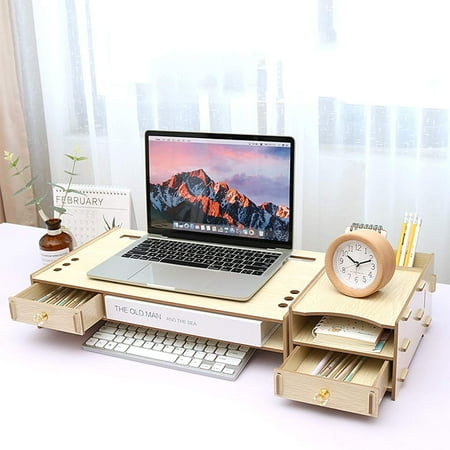 Monitor Stand Riser,with Vented and Cable Management Monitor Stand ...