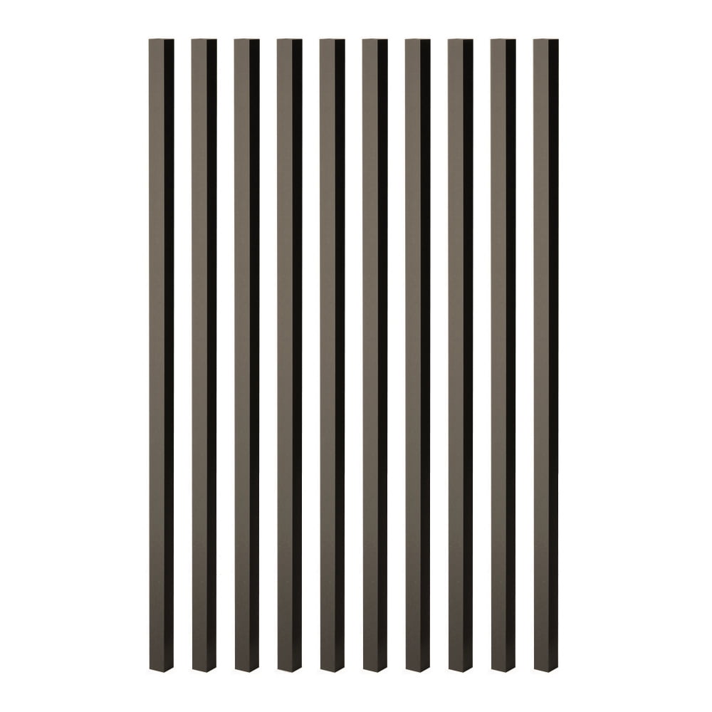 Deckorators Estate Square Aluminum Balusters 10-Pack, 26 in. Weathered ...