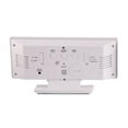 BESTYASH Slim White LED Large Screen Alarm Clock with Mirror Design ...