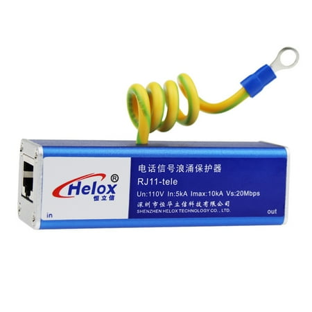 RJ11 Power Strip Surge Protector Thunder Lightning Arrester Device for ...