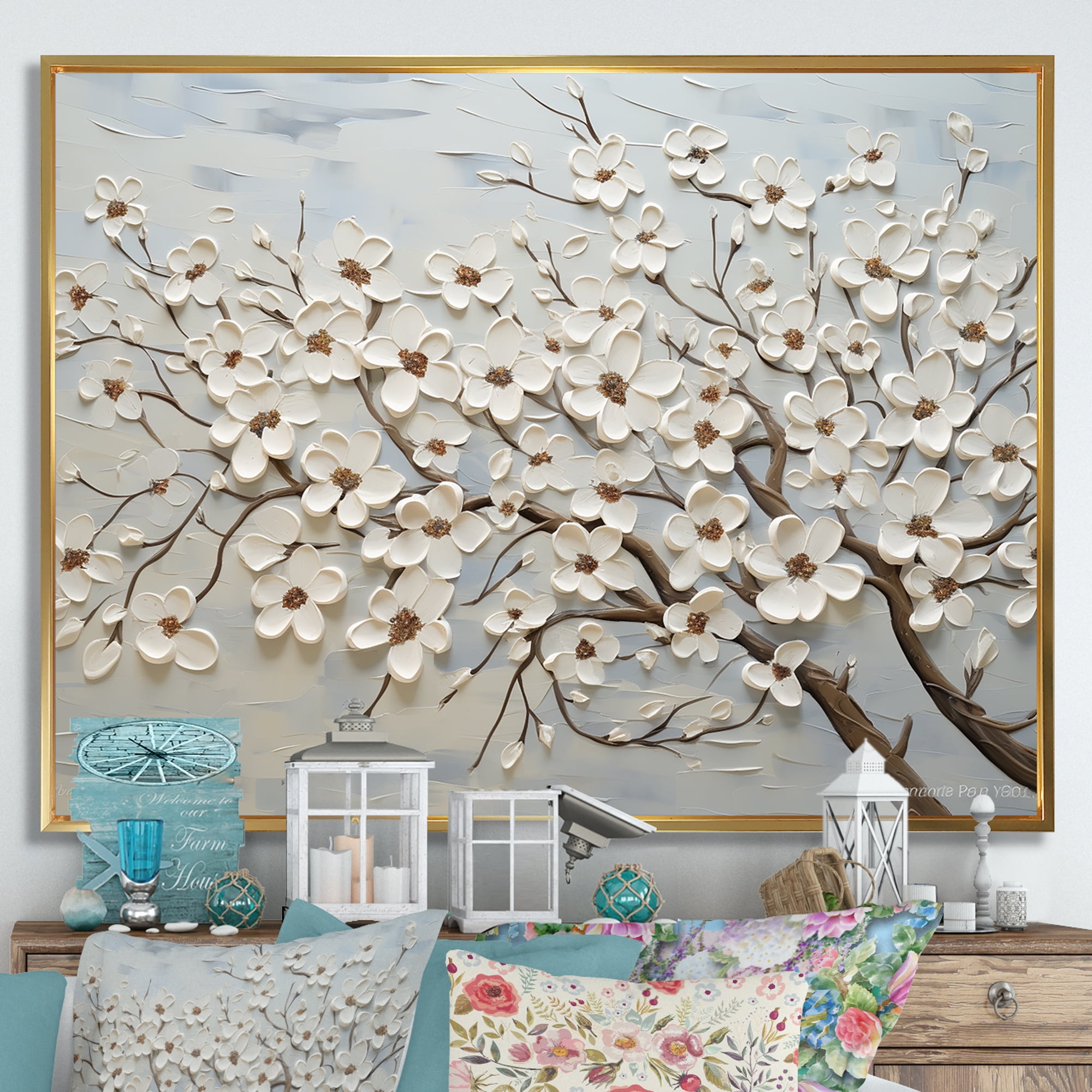 Click here for Designart Flower Field Framed Wall Art  Serene Dog... prices