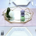 Efavormart 14" x 9" Gold Metal Geometric Serving Tray | Octagon Mirror ...