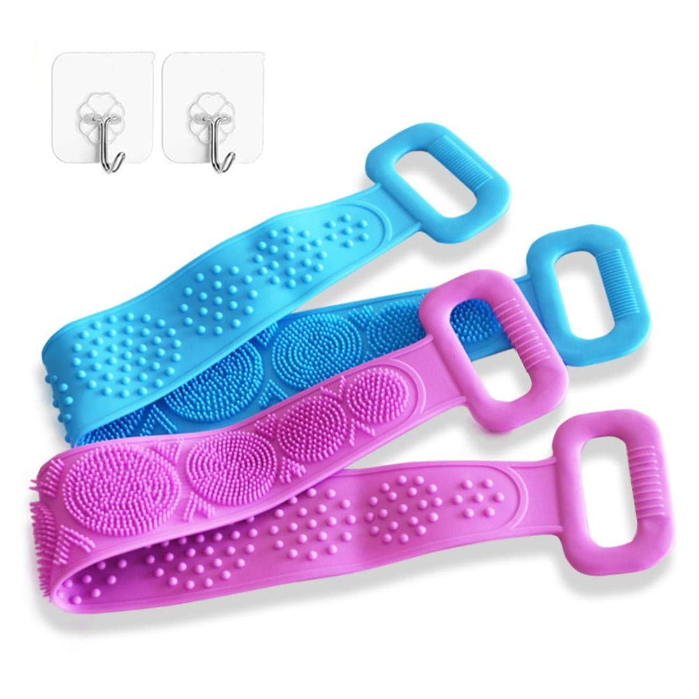 Fremo Silicone Back Scrubber For Shower 2 Pack Extra Long Dual Sided