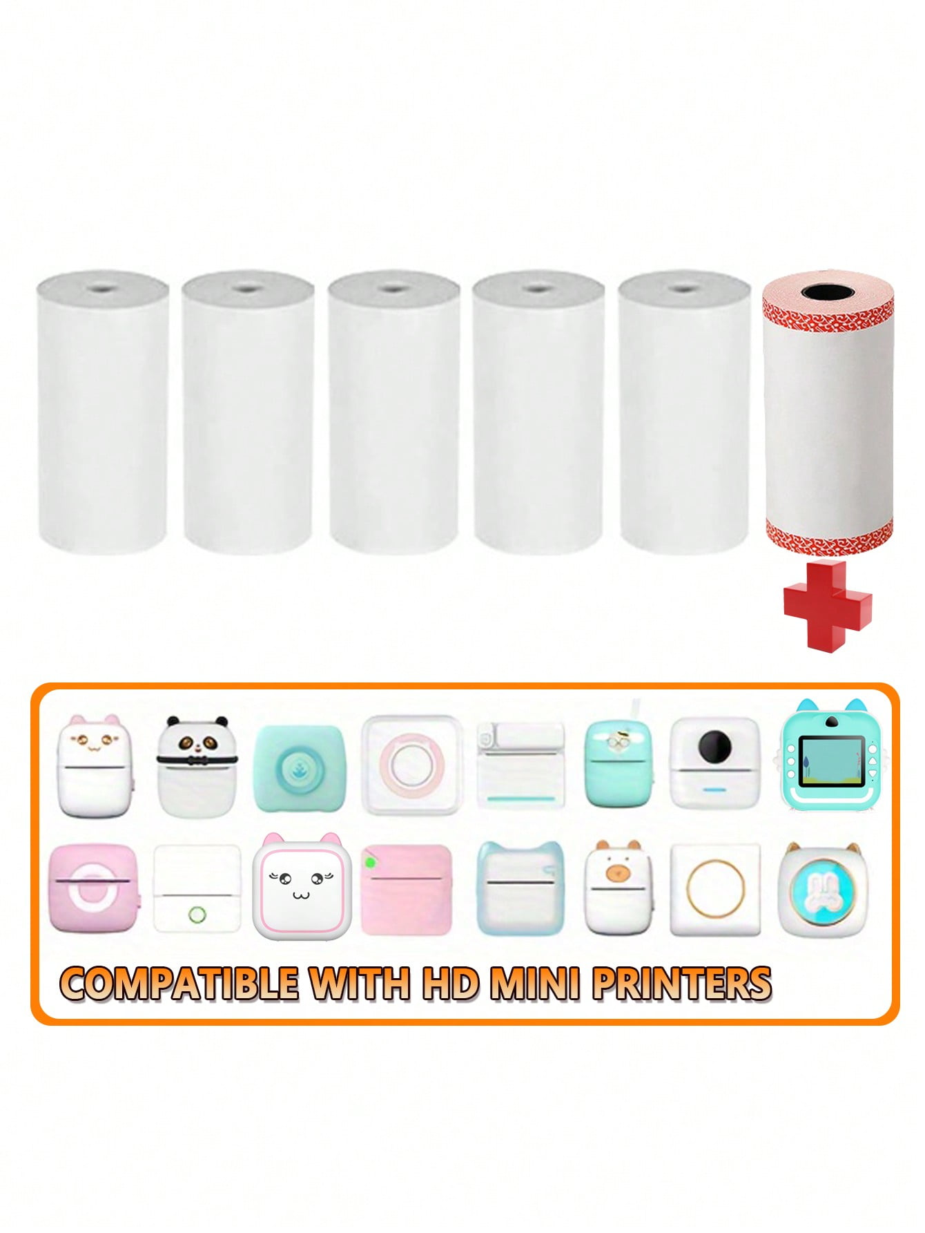 11 Pcs Mini Printer Paper Material Selection Eood Pulp Fiber Thermal ...