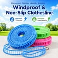 26 Ft Portable Nylon Clothesline – Windproof Non-Slip, Adjustable ...
