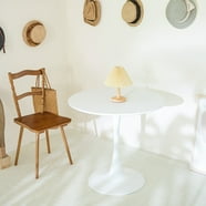 Gymax Small Room 32'' Modern Tulip Round Dining Table w/ MDF Top ...