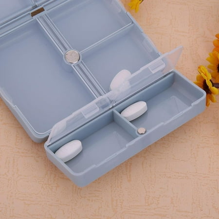 Peggybuy 7 Grids Pill Case Magnet Lid Tablet Storage Box Home Storage ...