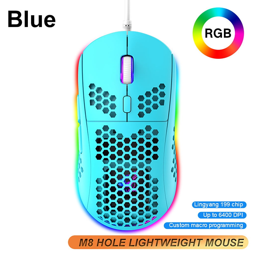 Machinehome Game Mouse USB Wired RGB Light Gaming Mouse DPI Adjustable ...