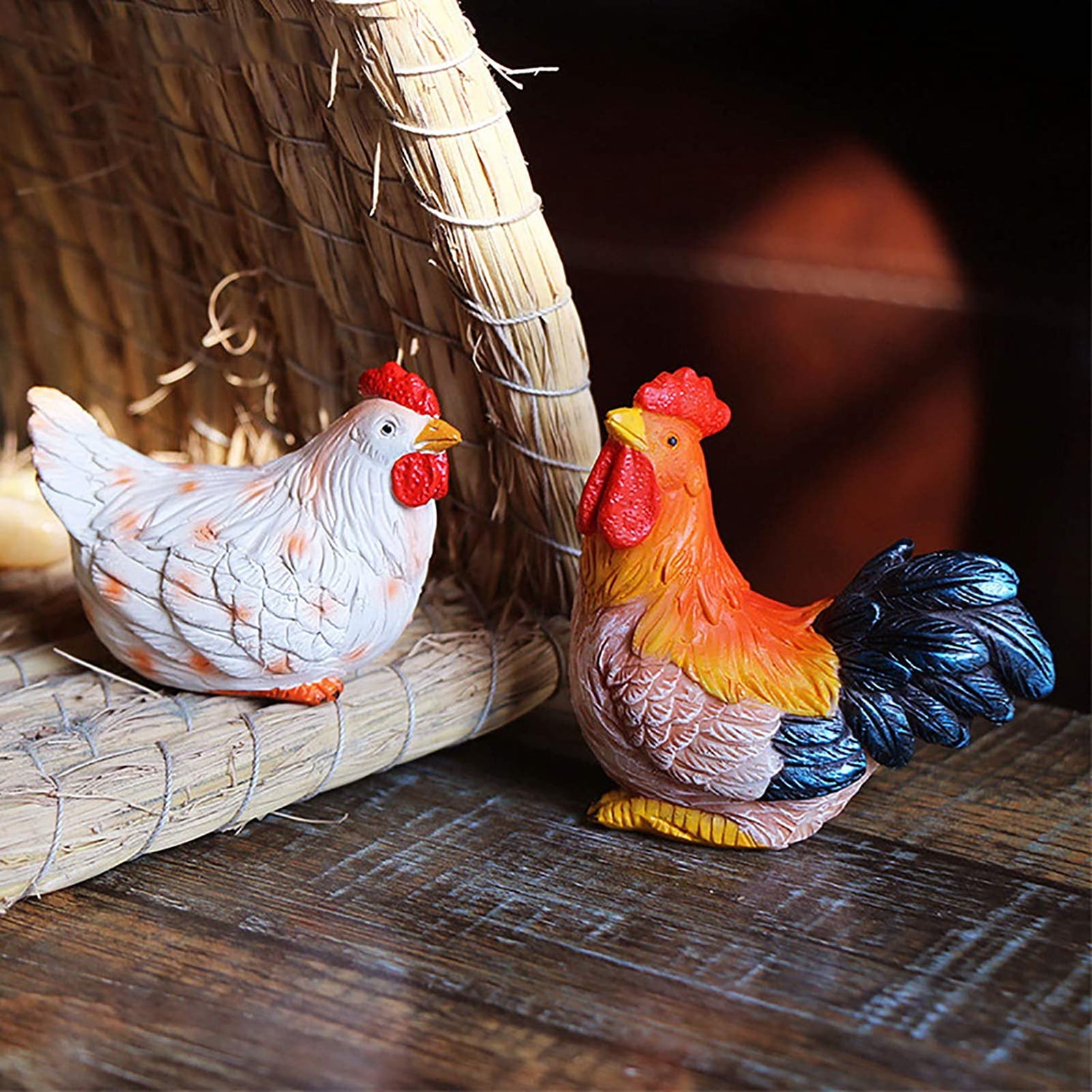 Home & Living Ornaments & Accents Farmhouse Decor Hen Statue Rustic ...