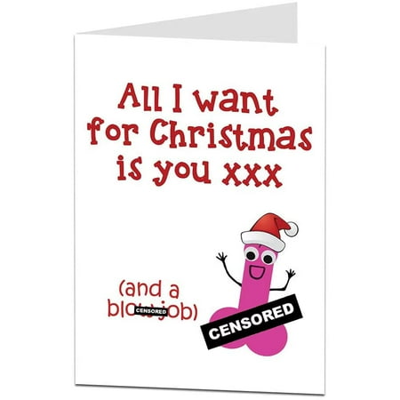 Very Rude Christmas Card For Her Perfect For Wife Girlfriend Naughty ...