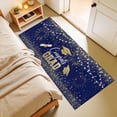 Blue Gold Graduation Cap Washable Area Rug 2 x 6 ft Graduates ...