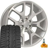 22 inch Black 5922 OE Wheels & Goodyear Tires Fits GM Trucks High ...
