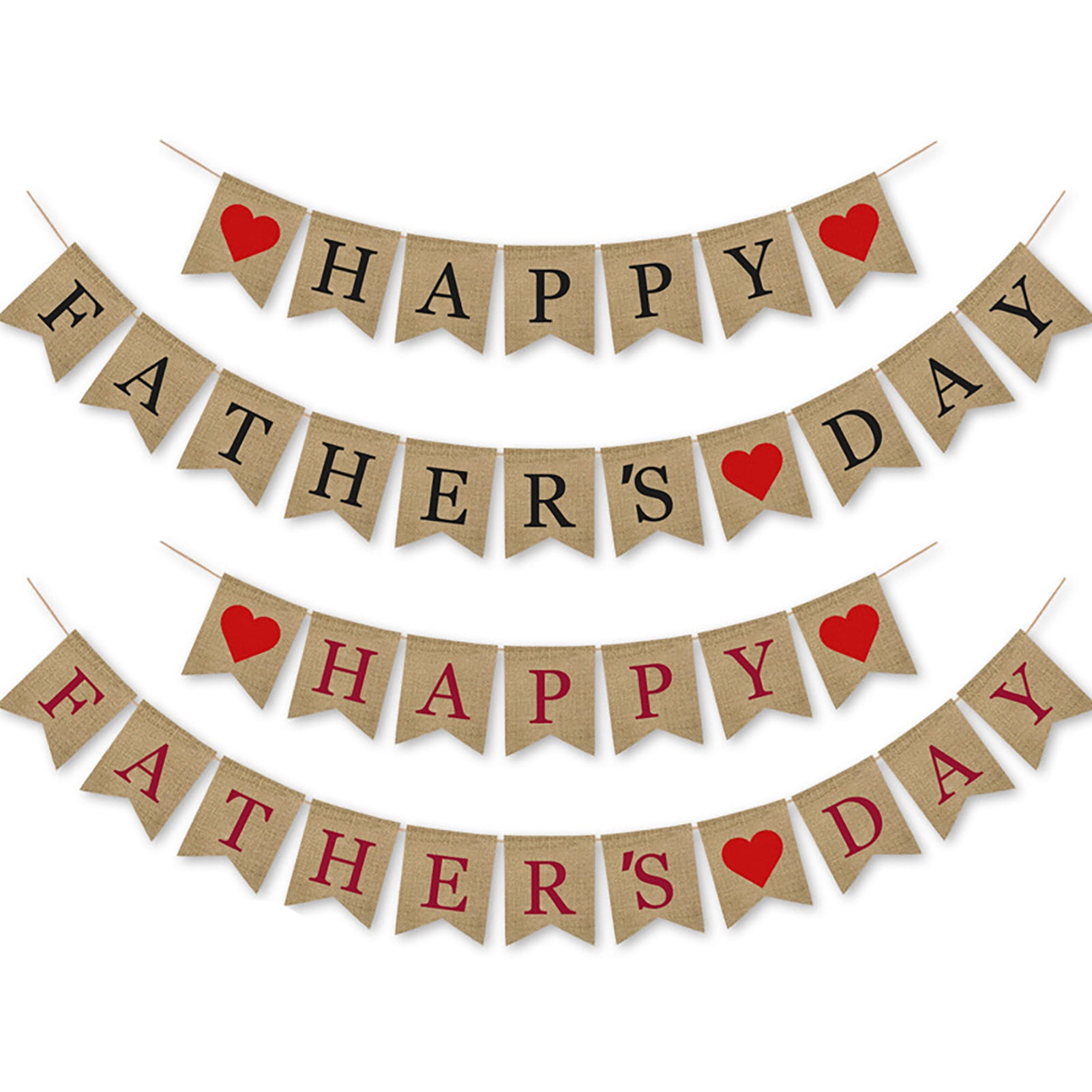 Cheers US Happy Mother's Day and Father's Day Burlap Banner We Love Mom ...