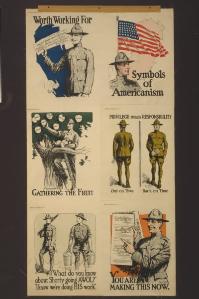 Print: Symbols Of Americanism, 1918 - Walmart.com