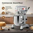 ROVSUN 20QT Commercial Food Mixer, 1100W Commercial mixer with 3 Adjustable Speed, Heavy Duty ...