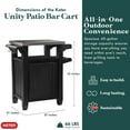 Keter Unity 40 Gal Outdoor Prep & Serving Bar Cart with Storage ...